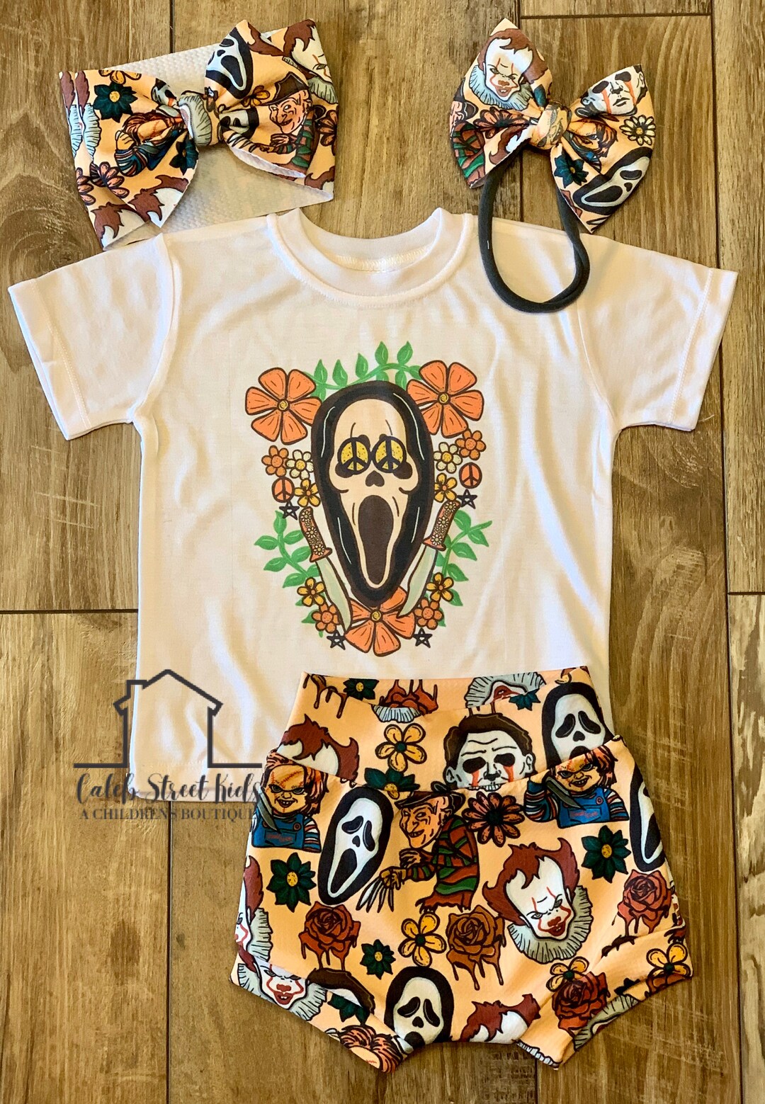 Horror Scream Baby Halloween Outfit Baby or Toddler Set / Baby Bummies ...