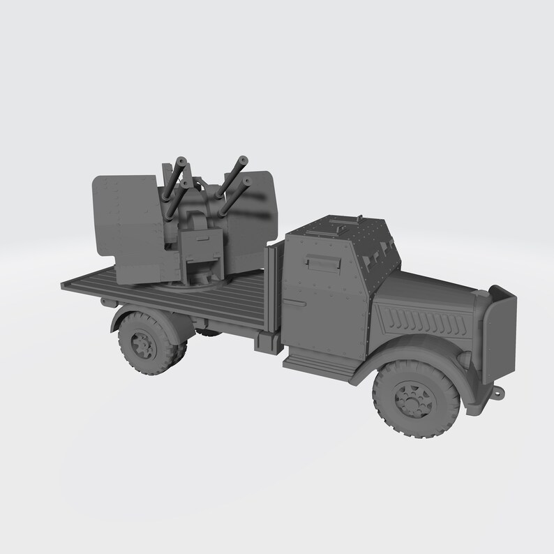 German Armoured Opel Blitz With Quad Flak 38 in 28mm 1:56 - Etsy