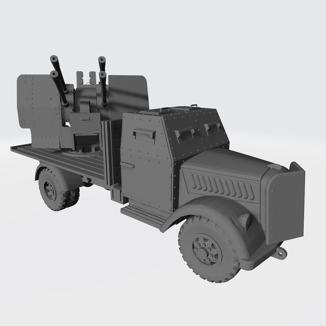 German Armoured Opel Blitz With Quad Flak 38 in 28mm (1:56) Scale - Etsy