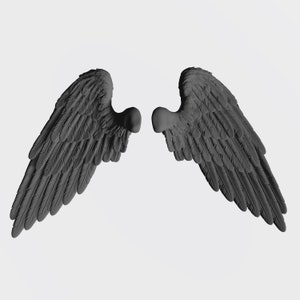 4 Sets Angelic Feather Wings for Kitbash and Table Top Miniatures 32 ...