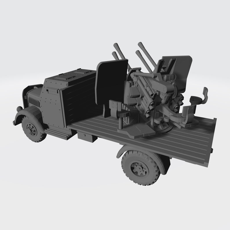 German Armoured Opel Blitz With Quad Flak 38 in 28mm 1:56 - Etsy