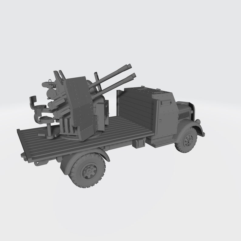 German Armoured Opel Blitz With Quad Flak 38 in 28mm 1:56 - Etsy