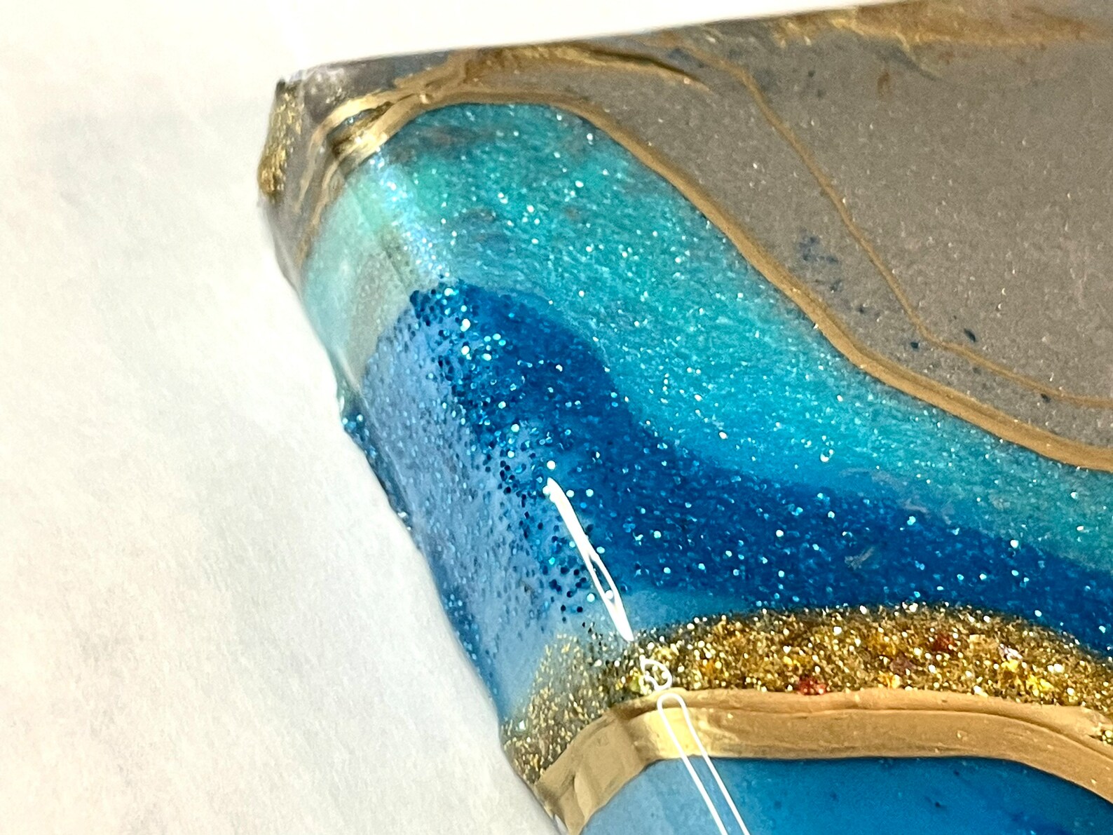 Turquoise Blue Geode - Blue Turquoise and Gold Abstract Geode 3d ...