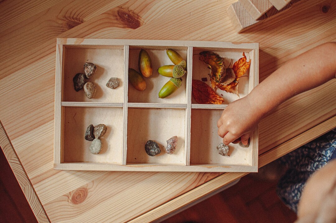 Wooden Sensory Tray, Wooden Sensory Bin, Wooden Sorting Tray, Sorting ...