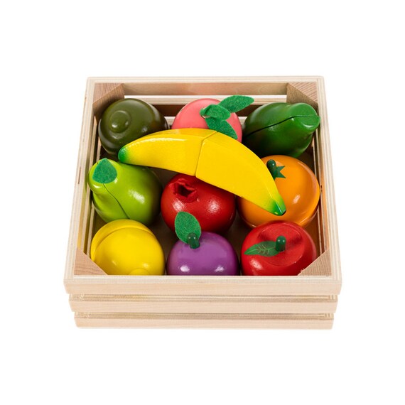 Wooden Fruits Wooden Fruit Set Wood Play Food Toy Kitchen - Etsy