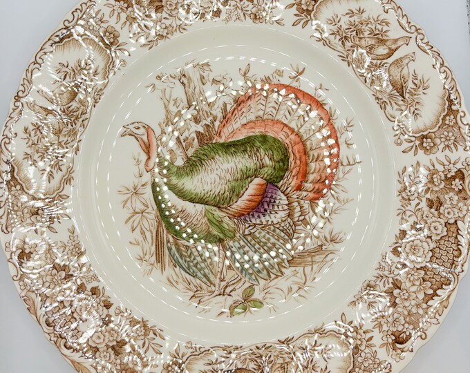 Wild Turkey Native Amercian Dinner Plates, Johnson Brothers C1950 ...