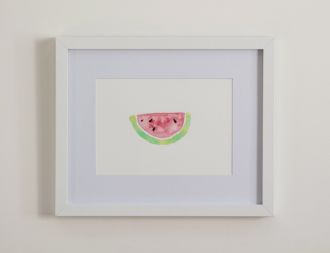Original Watermelon Watercolour Artwork for Kid's Room or Nursery Fully ...