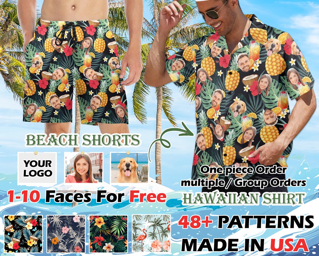 Custom Men's Swim Trunks Face Swim Trunks Custom Beach Shorts Custom ...