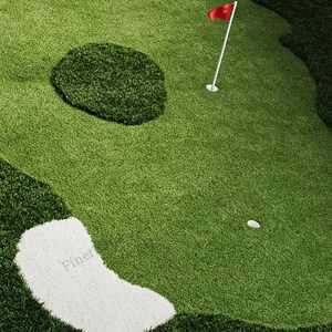 Deep Green Golf Course Low High Texture Hand Tufted Abstract Wool Rugs ...