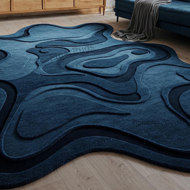 Abstract Shaped Rug - Etsy