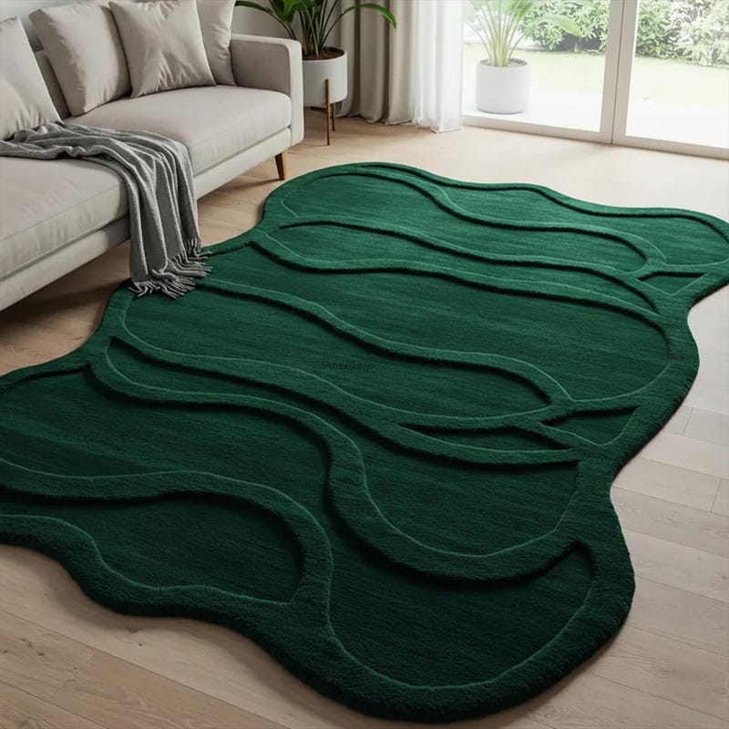 Emerald Irregular Rug - Etsy