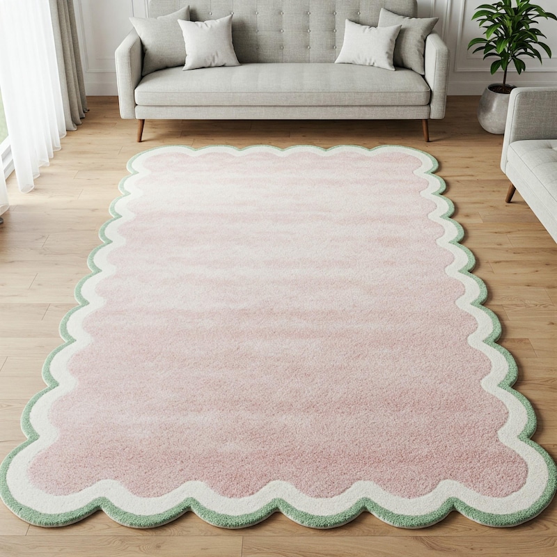 Scallop Soft Rug - Etsy UK