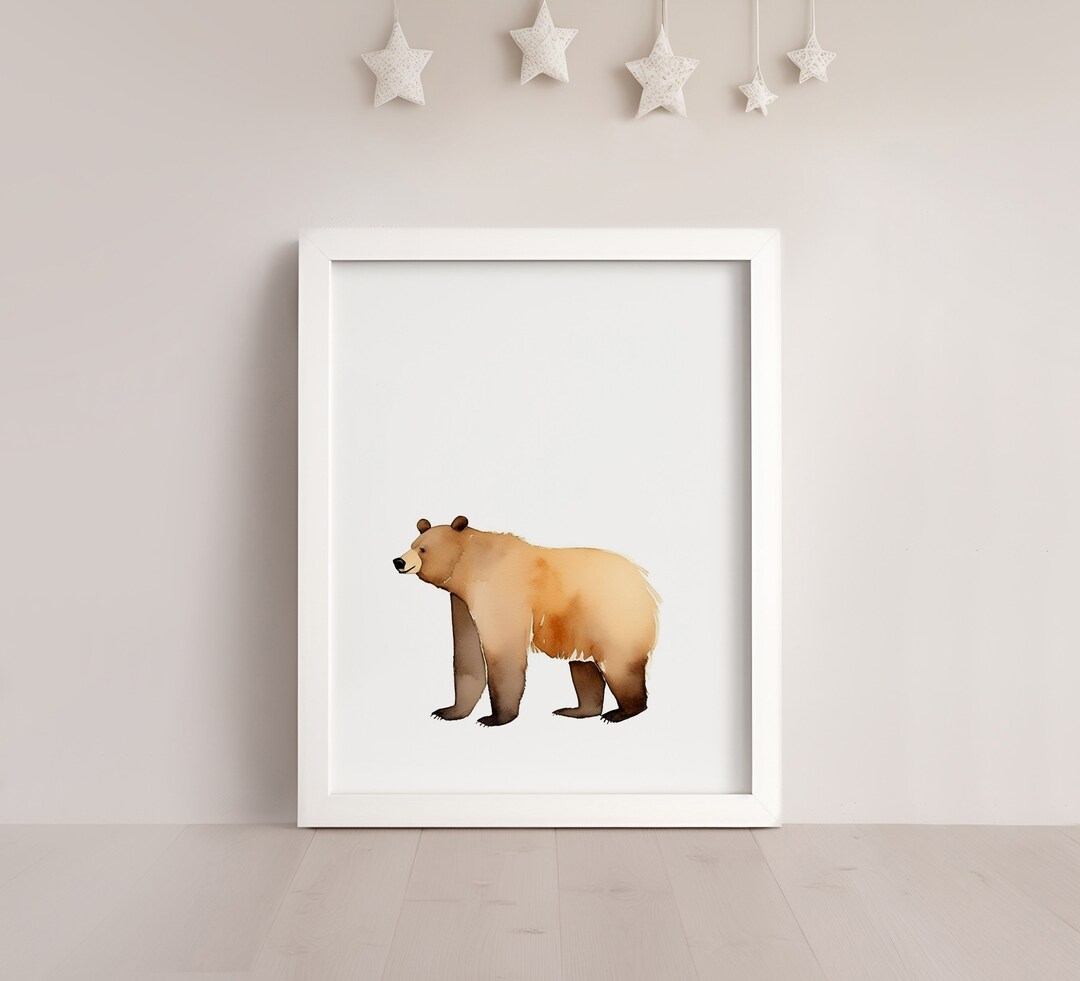 Kids Poster Animal Print Nursery Wall Decor Baby Shower Gift Childrens ...