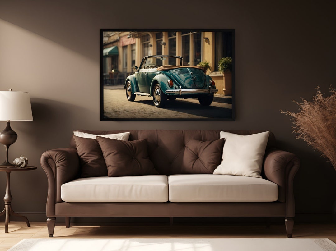Poster Volkswagen Beetle Poster Car Wall Decor Art Print Wall Hanging ...