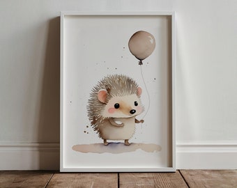 Kids Poster Animal Print Nursery Wall Decor Baby Shower Gift Childrens ...