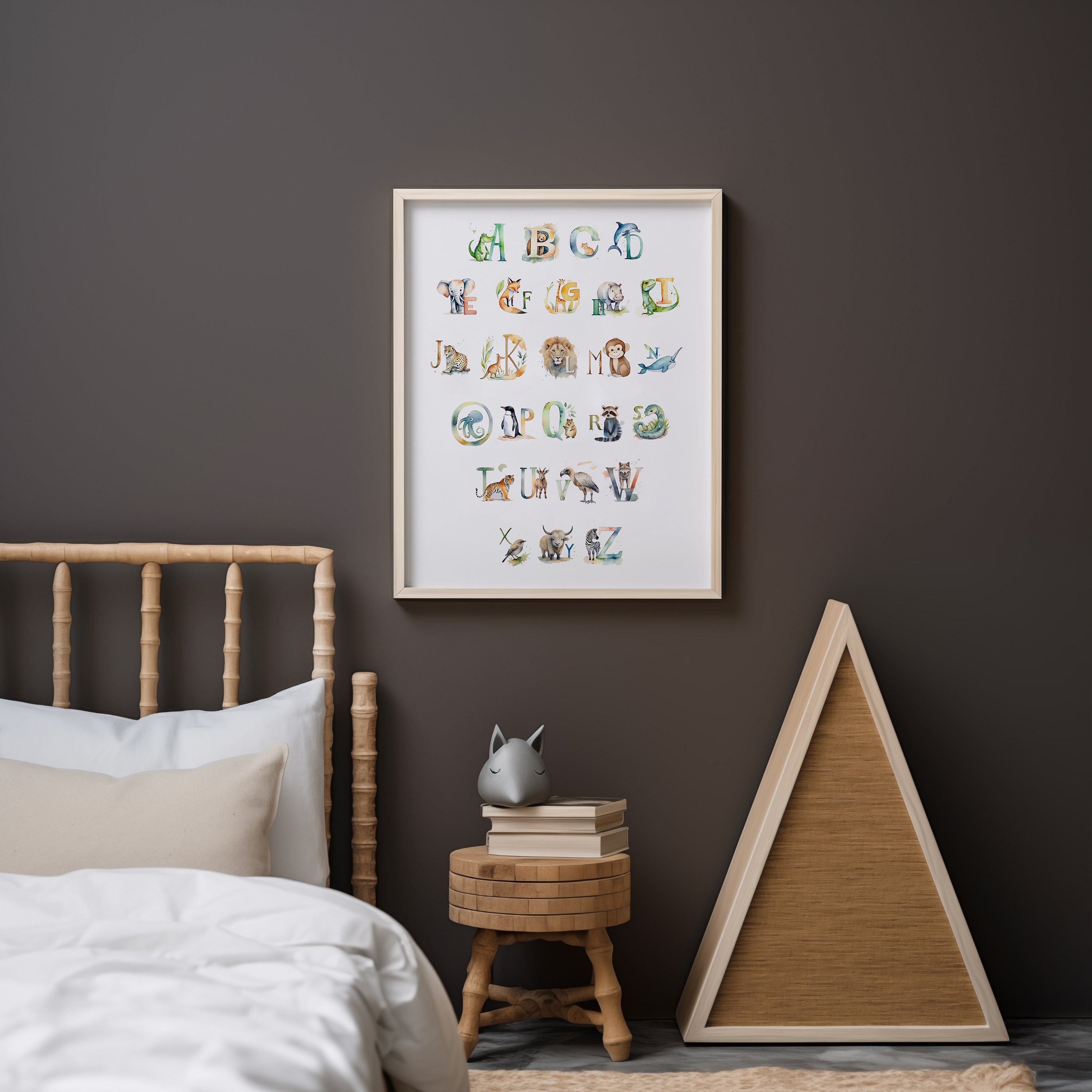 Animal Alphabet Learning Print Poster ABC Print Kids Room Decor ...