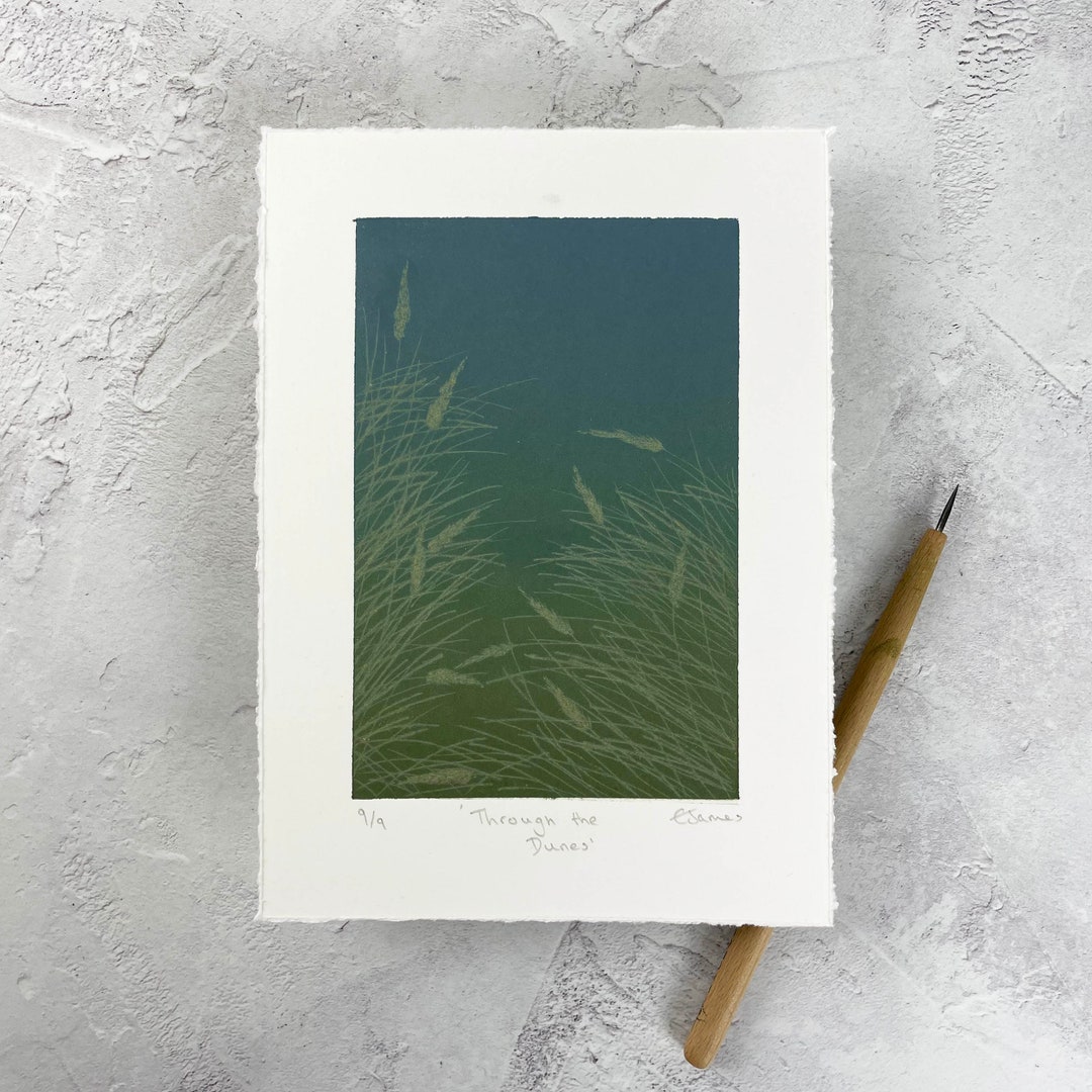 Original Lino and Drypoint Print, Inspired by Sand Dunes, Nature ...