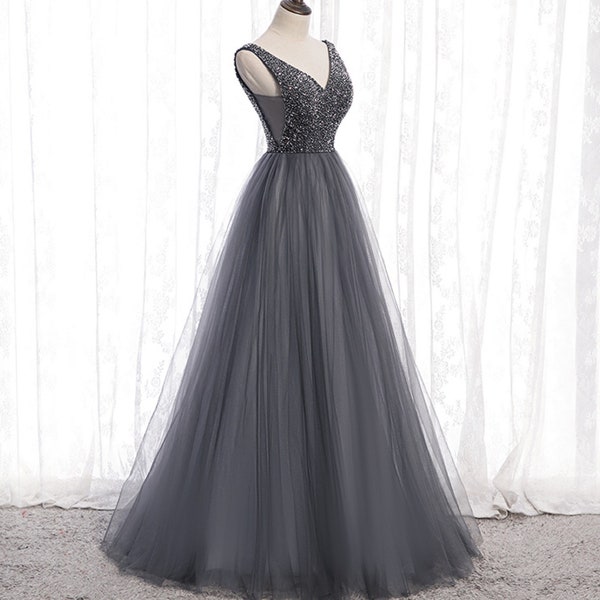 Grey Prom Dresses - Etsy