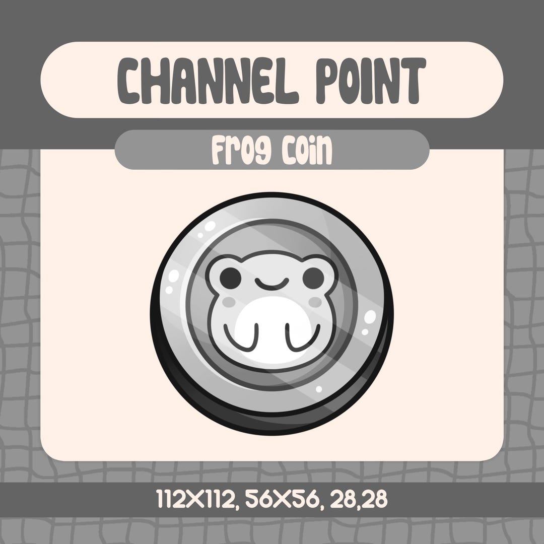 Silver Frog Coin Twitch Emote, Streamer Channel Point (digital Download ...