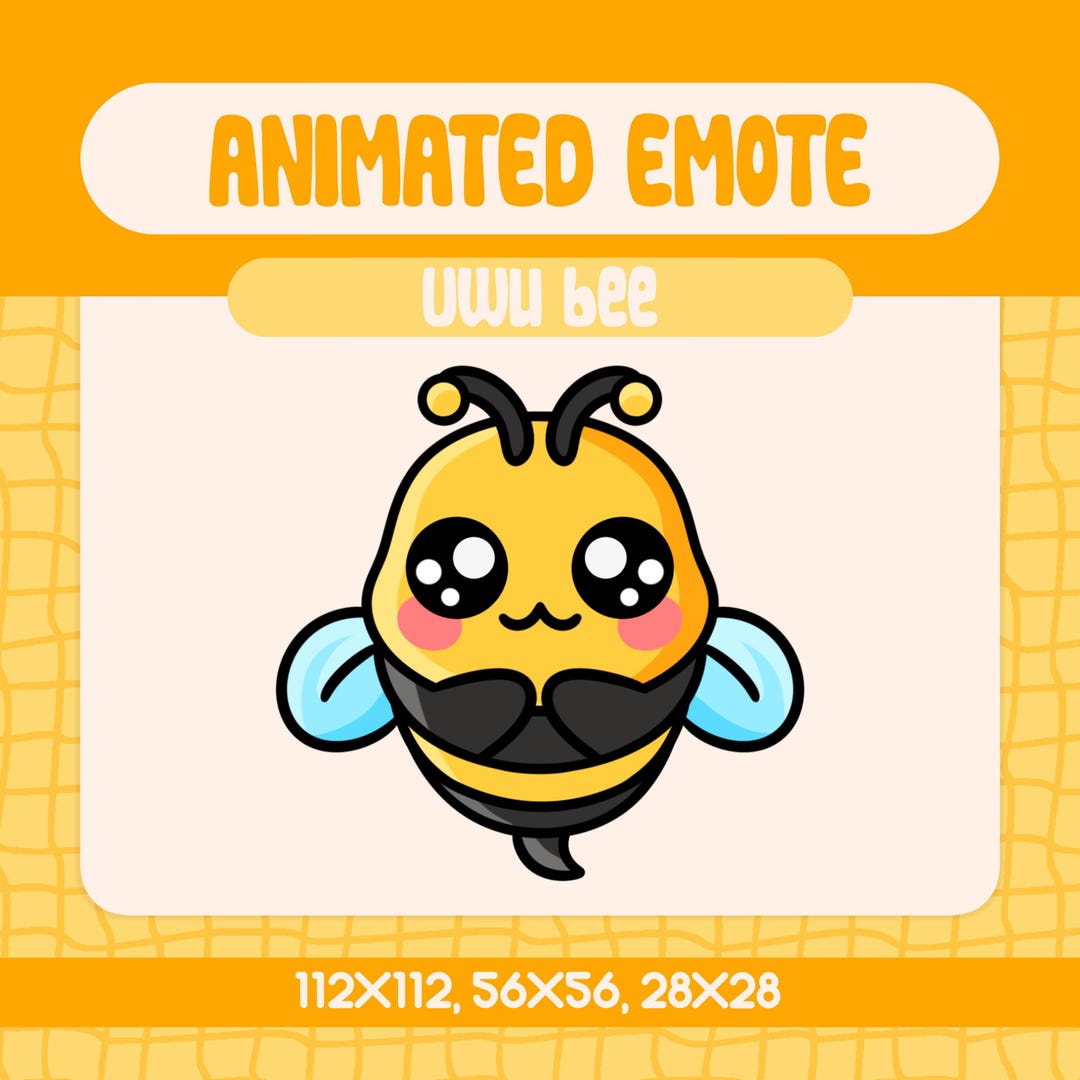 Kawaii Uwu Bee Animated Emote for Twitch, Discord (digital Download) - Etsy