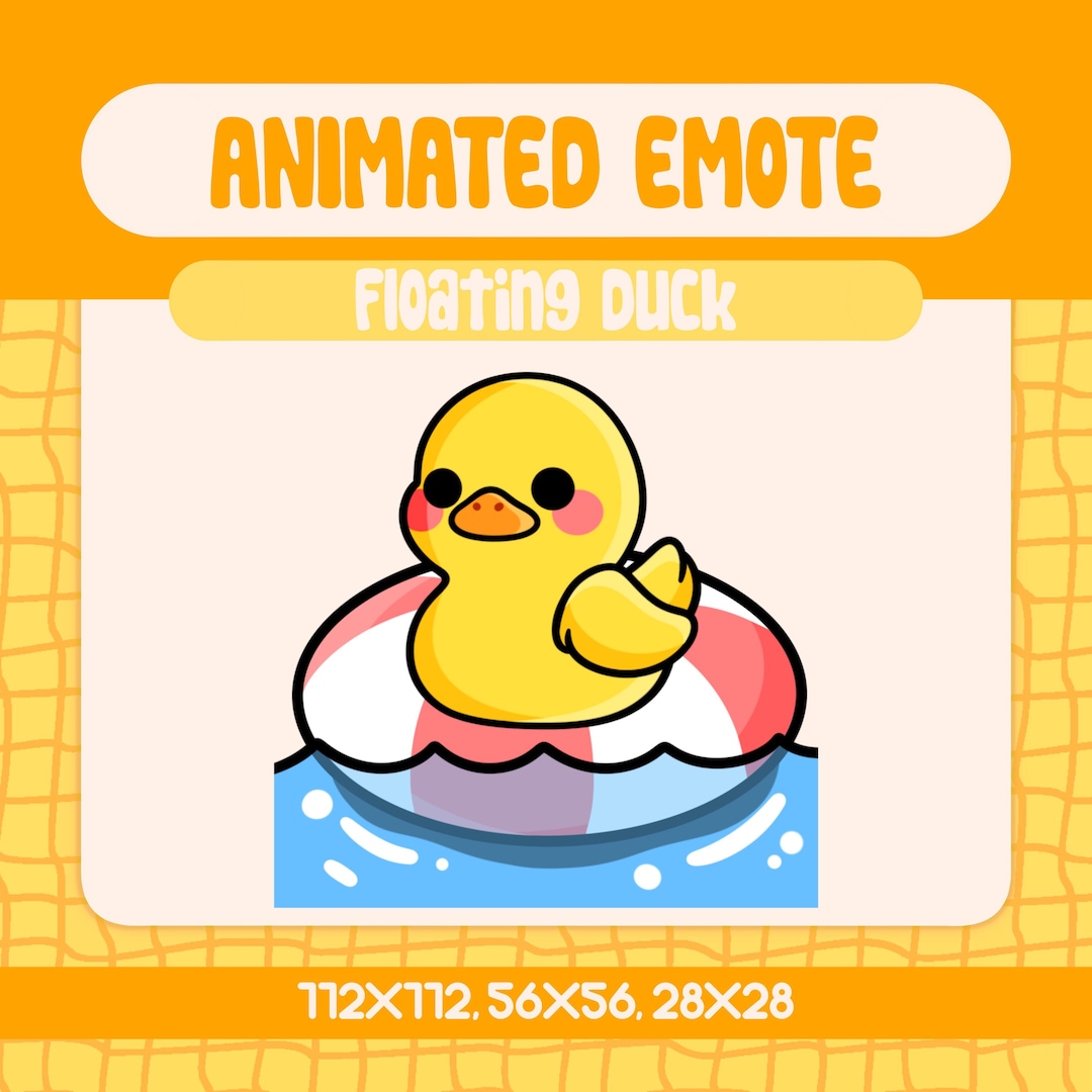 Kawaii Floating Duck Animated Emote, Twitch Discord Stream (digital ...