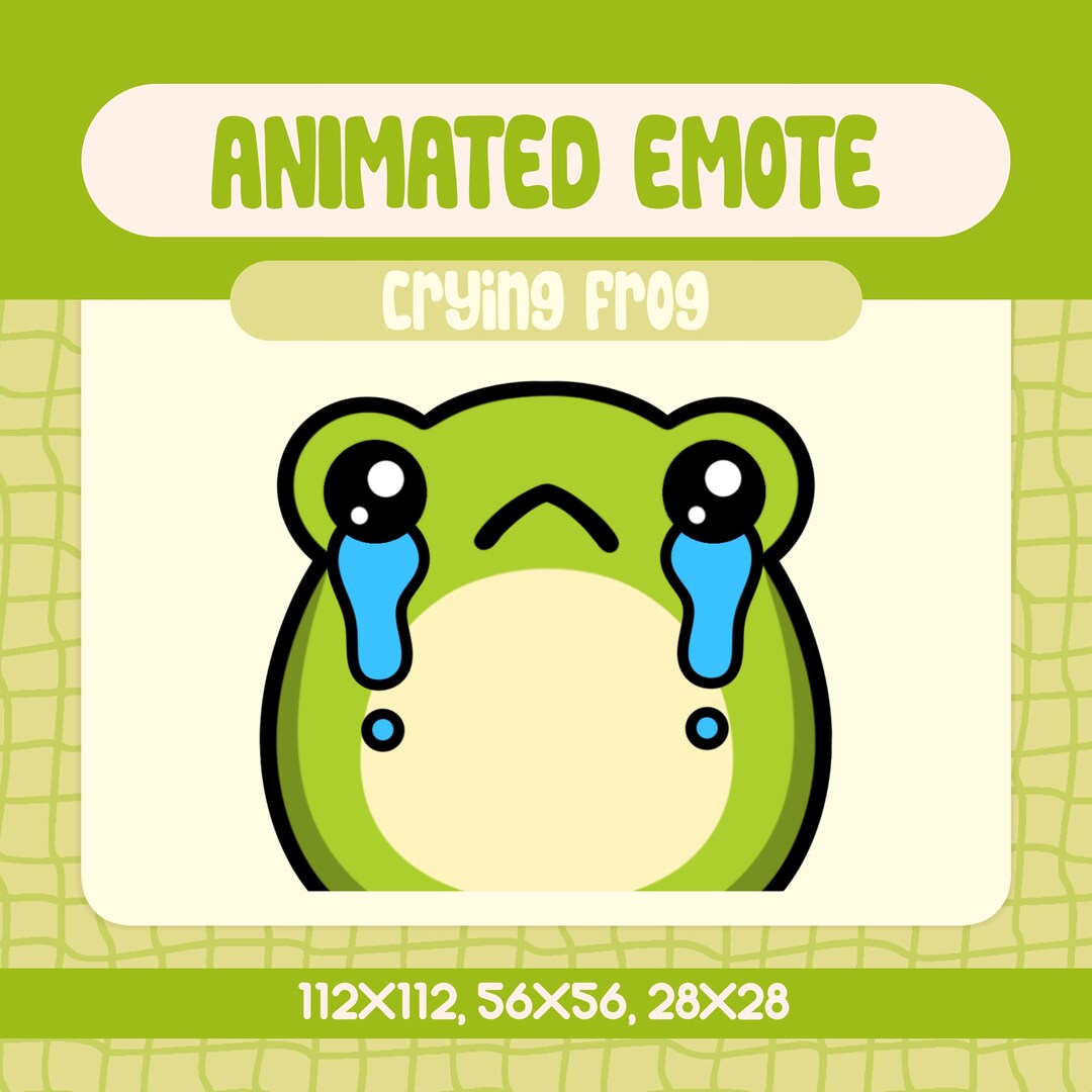 Kawaii Crying Frog Animated Emote for Twitch, Discord (digital Download ...