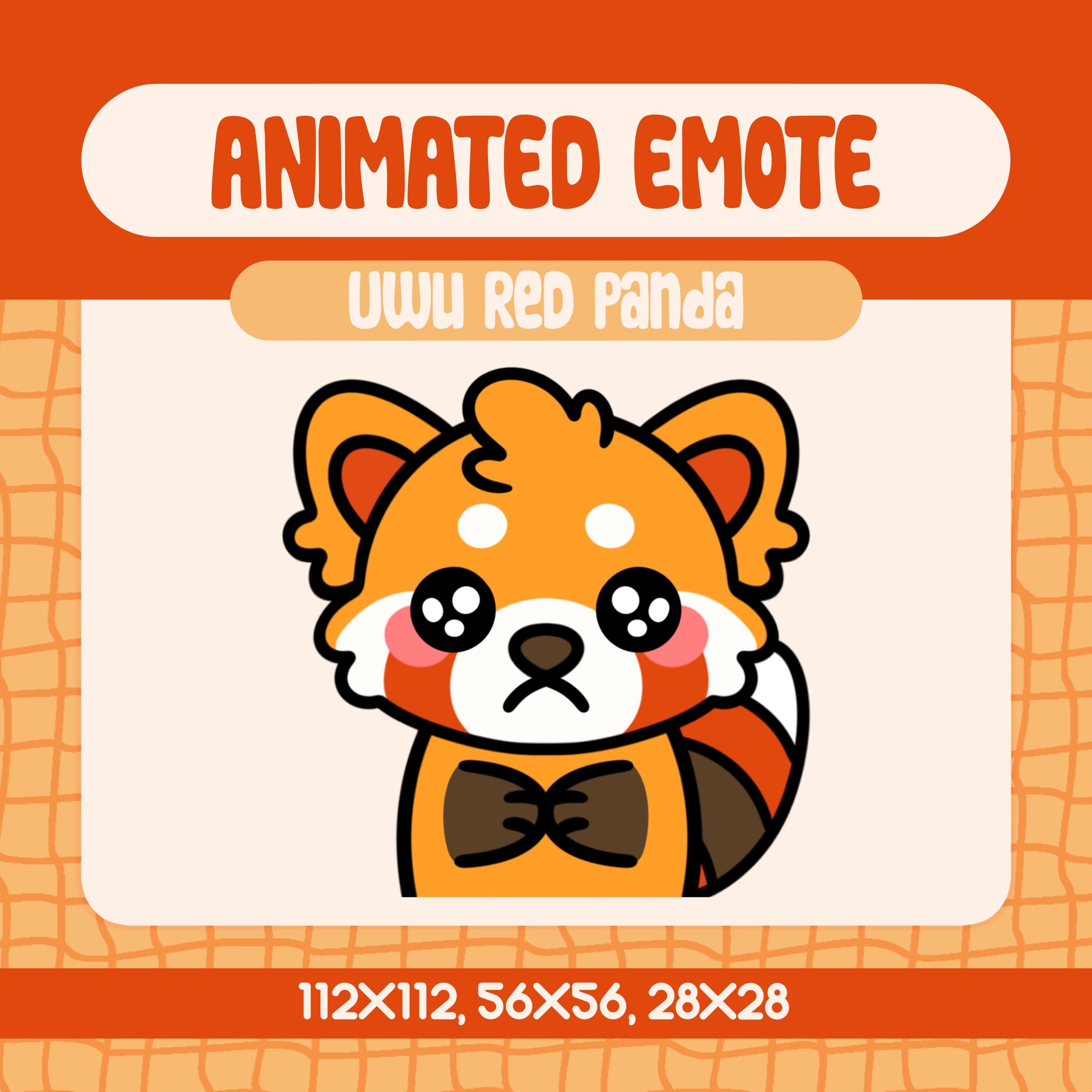 Uwu Red Panda Animated Emote for Twitch, Discord (digital Download) - Etsy
