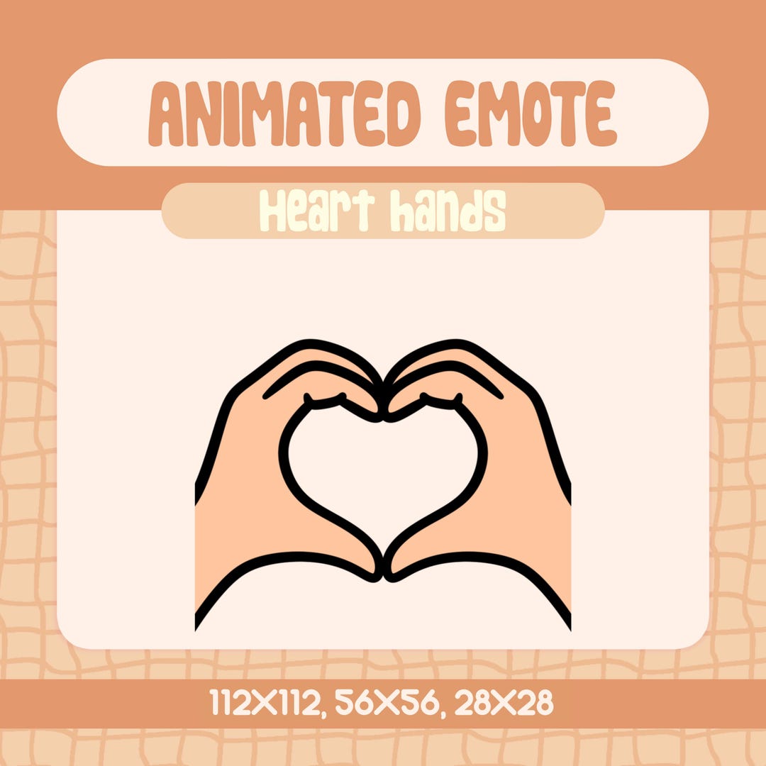 Heart Hands Animated Emote for Twitch and Discord (digital Download) - Etsy