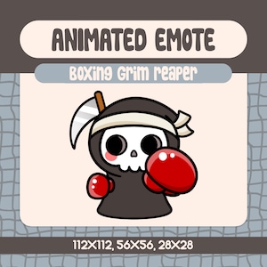 Boxing Grim Reaper Animated Emote for Twitch and Discord, Fighting ...