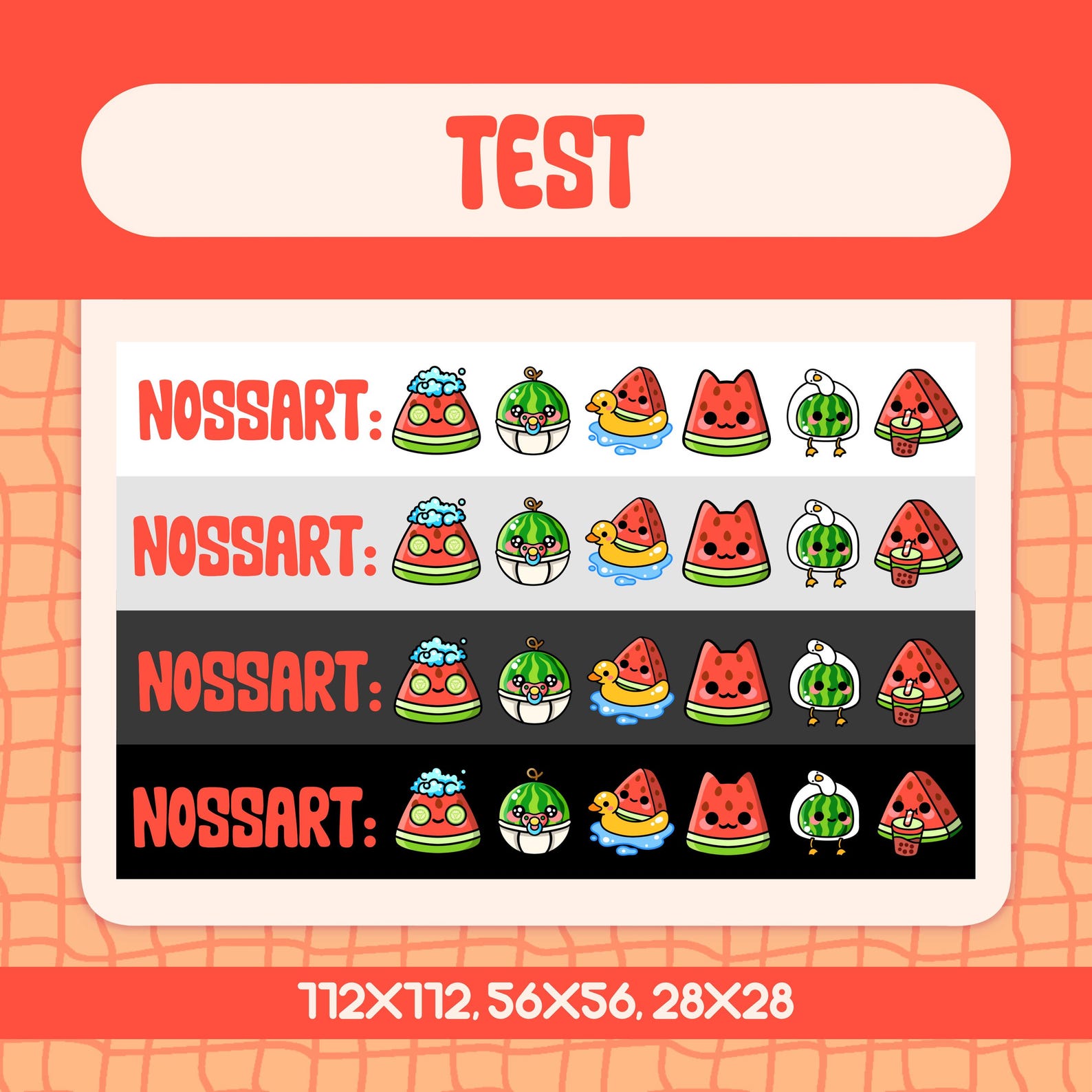 Kawaii Watermelon Emotes Pack, Funny Twitch and Discord Reactions ...