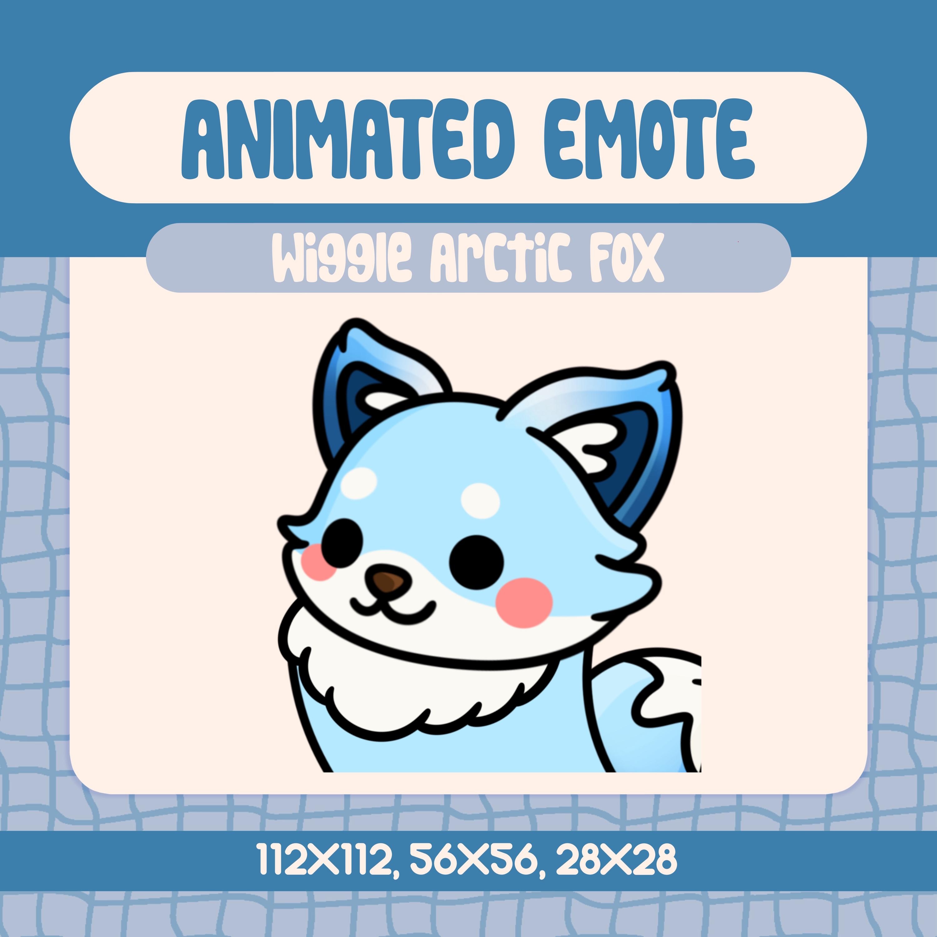 Wiggling Arctic Fox Animated Emote for Twitch and Discord (digital ...