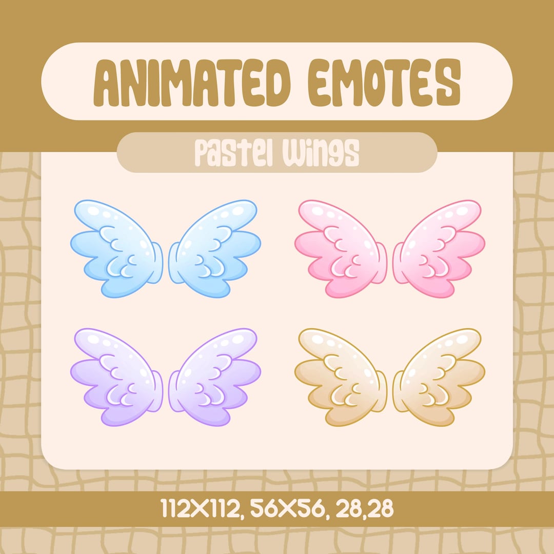 Twitch Angel Wings Emote, Animated Emotes for Twitch, Wings Emotes ...