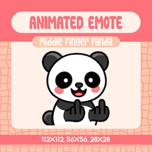 Kawaii Middle Finger Panda Animated Emote for Twitch and Discord, Funny ...