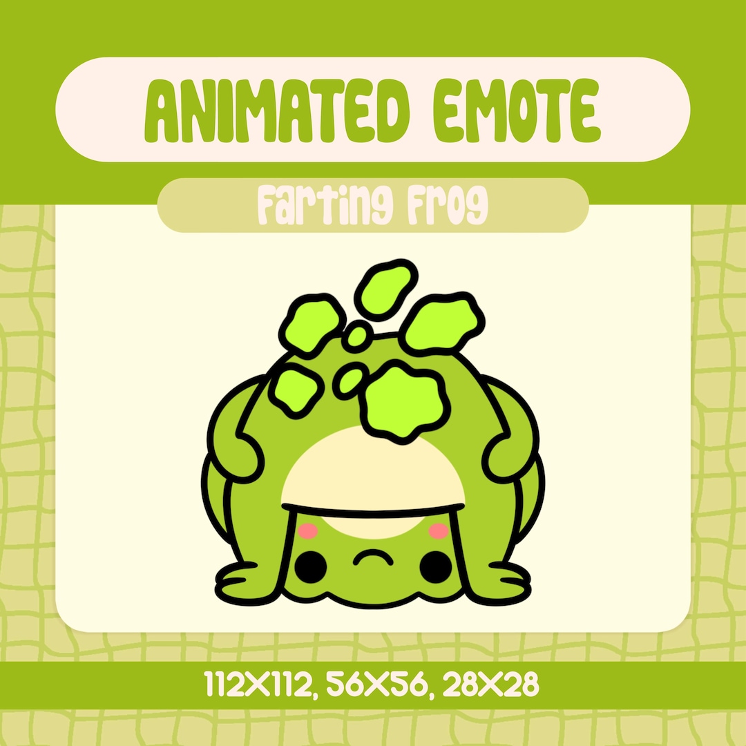Farting Frog Animated Emote, Funny Twitch/discord Stream Overlay ...