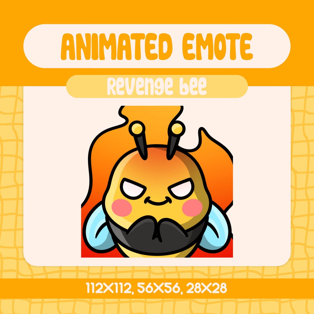 Kawaii Revenge Bee Animated Emote for Twitch and Discord (digital ...