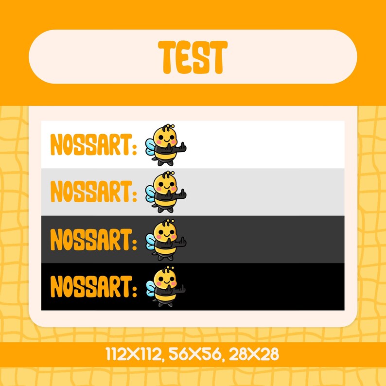 Kawaii Middle Finger Bee Animated Emote, Twitch Discord (digital ...
