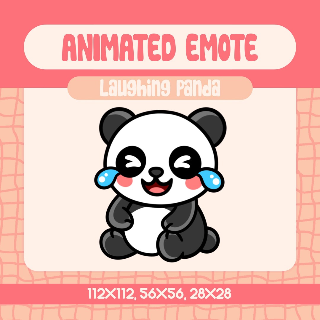 Kawaii Laughing Panda Animated Emote for Twitch and Discord, Cute Panda ...