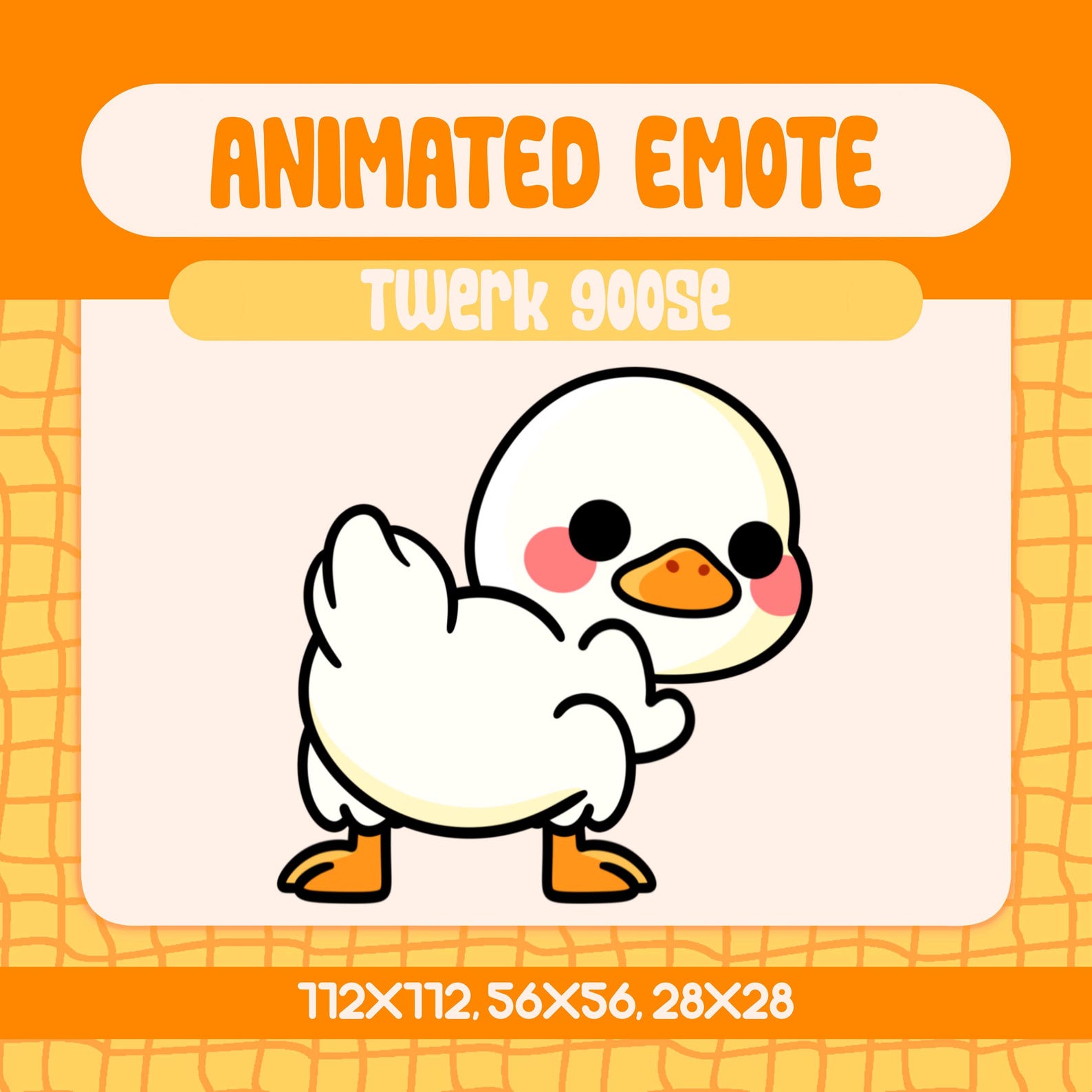 Kawaii Twerk Goose Animated Emote for Twitch/discord (digital Download ...
