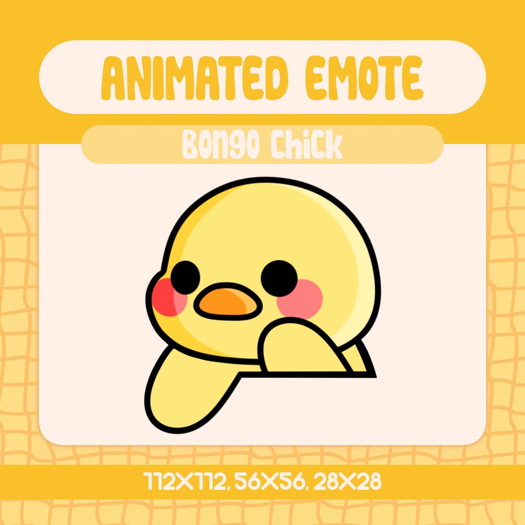 Kawaii Bongo Chick Animated Emote, Twitch Discord Stream (digital ...
