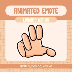 Kawaii Loading Hands Animated Emote for Twitch and Discord, Funny and ...