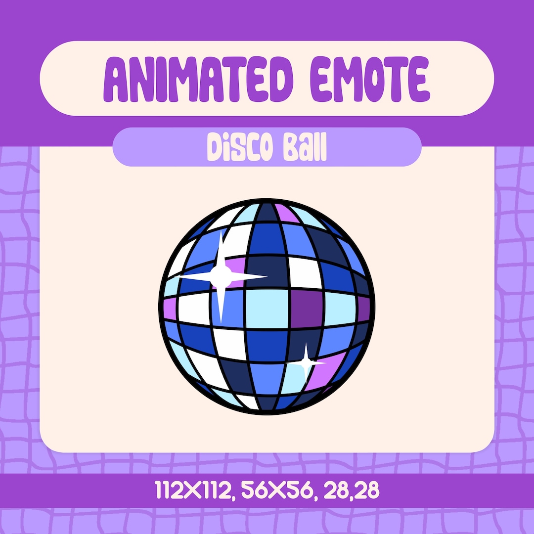 Disco Ball Twitch Emote, Disco Ball Animated Emote, Kick Emote, Stream ...