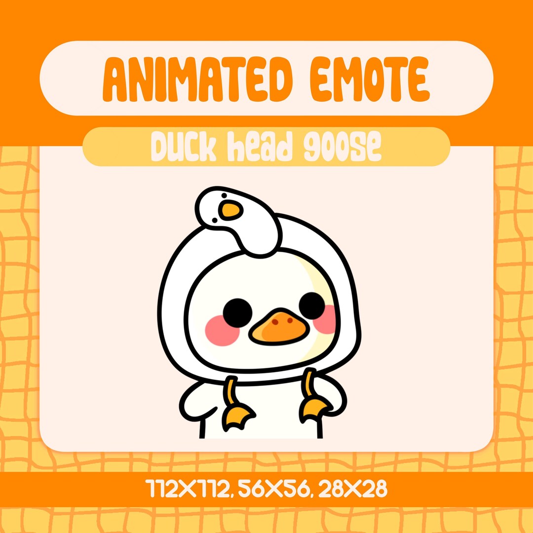 Kawaii Duck Goose Animated Emote for Twitch, Discord (digital Download ...