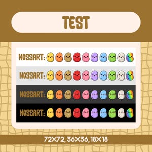 Kawaii Coloring Potatoes Sub Badges for Twitch and Discord, Cute Potato ...