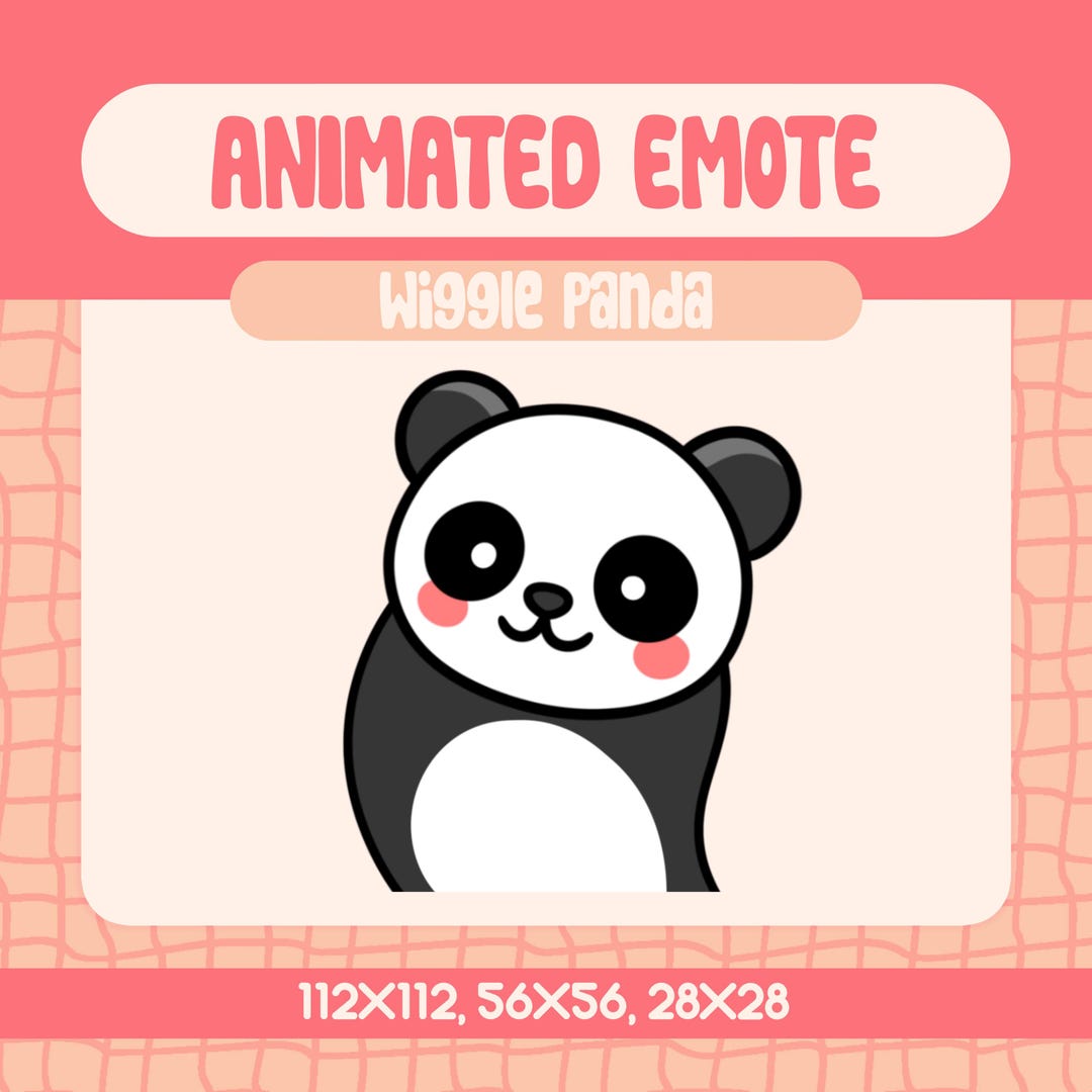 Kawaii Wiggle Panda Animated Emote, Twitch Discord (digital Download ...