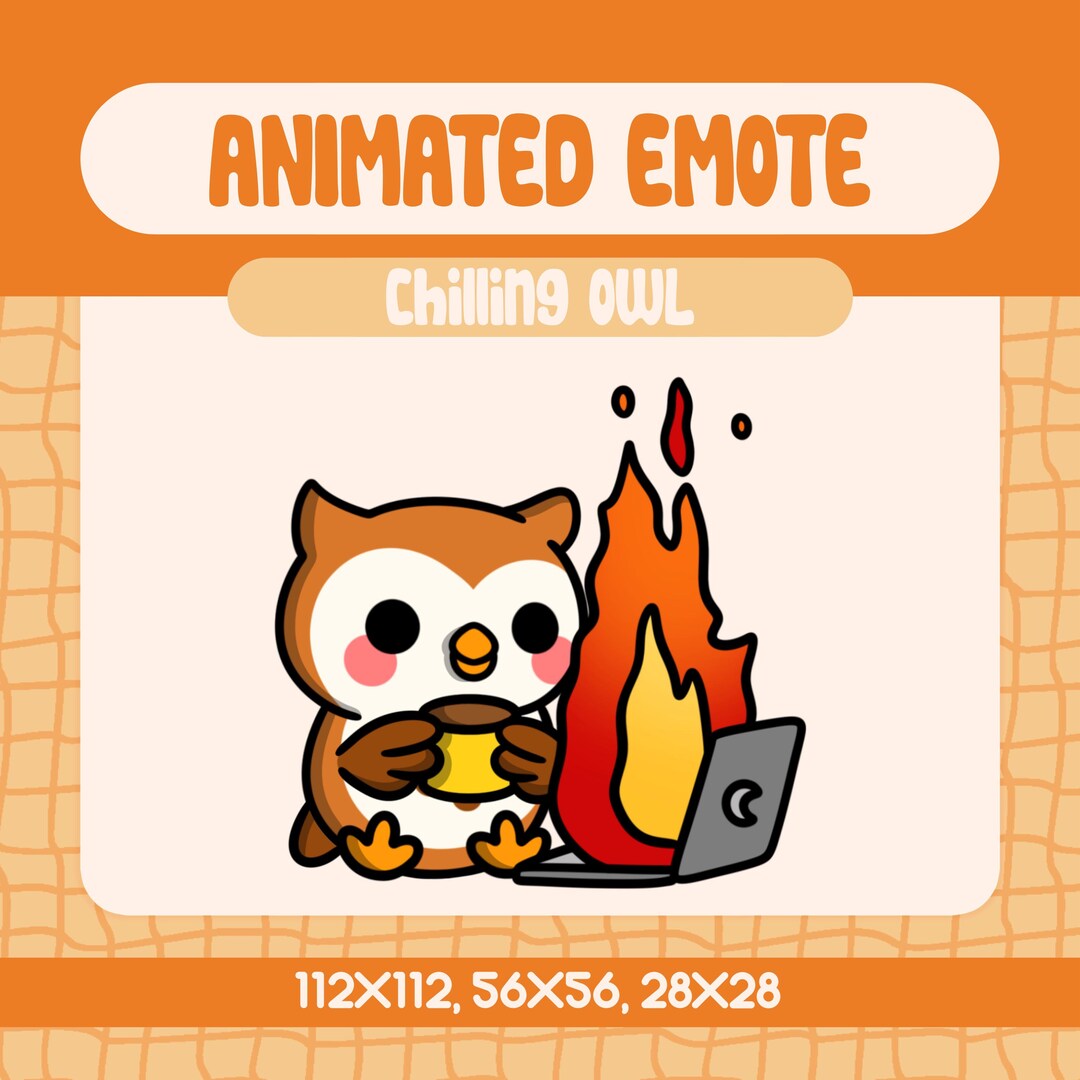 Chilling Owl Animated Emote for Twitch and Discord (digital Download ...