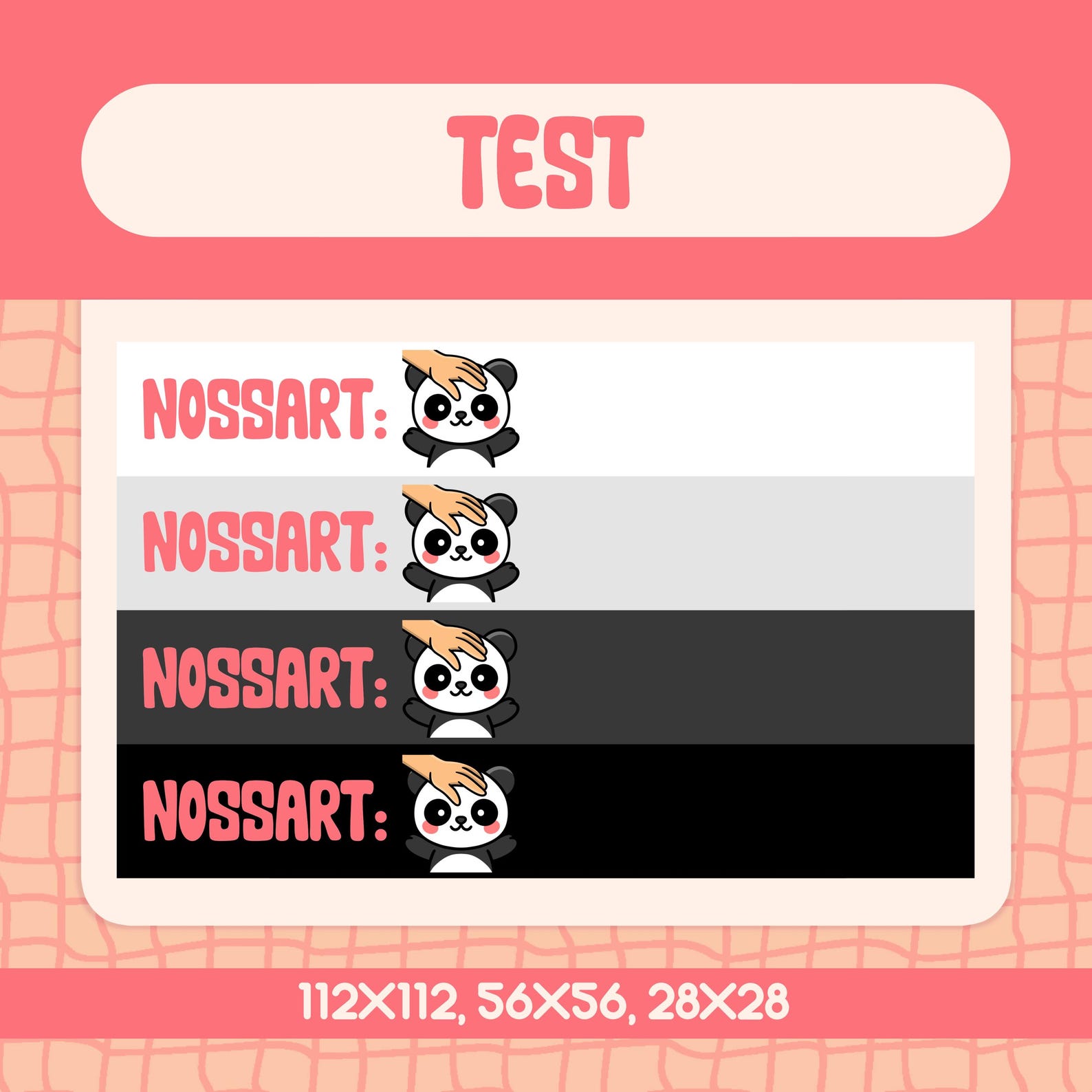 Kawaii Panda Head Pat Animated Emote, Twitch and Discord (GIF Digital ...