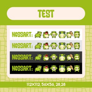 Kawaii Frog Emote Pack for Streamers, Fun Frog Twitch Emote Set With ...