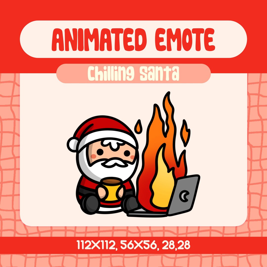 Funny Chilling Santa Animated Emote for Twitch (digital Download) - Etsy