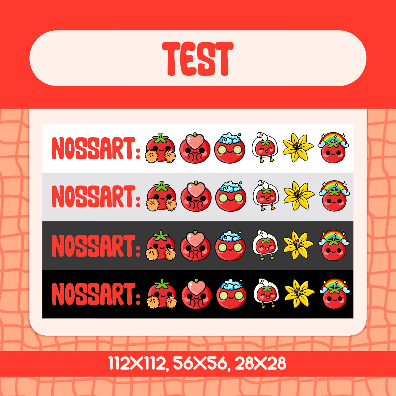 Kawaii Tomato Emotes Pack: Cheerleader, Spa, Heart - Twitch & Discord ...