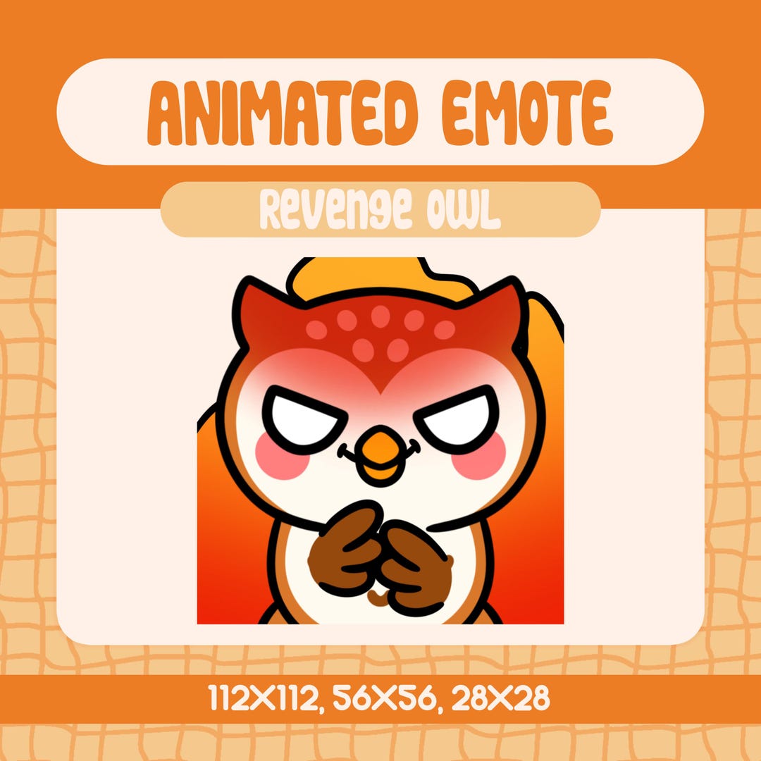 Kawaii Revenge Owl Animated Emote for Twitch/discord (digital Download ...